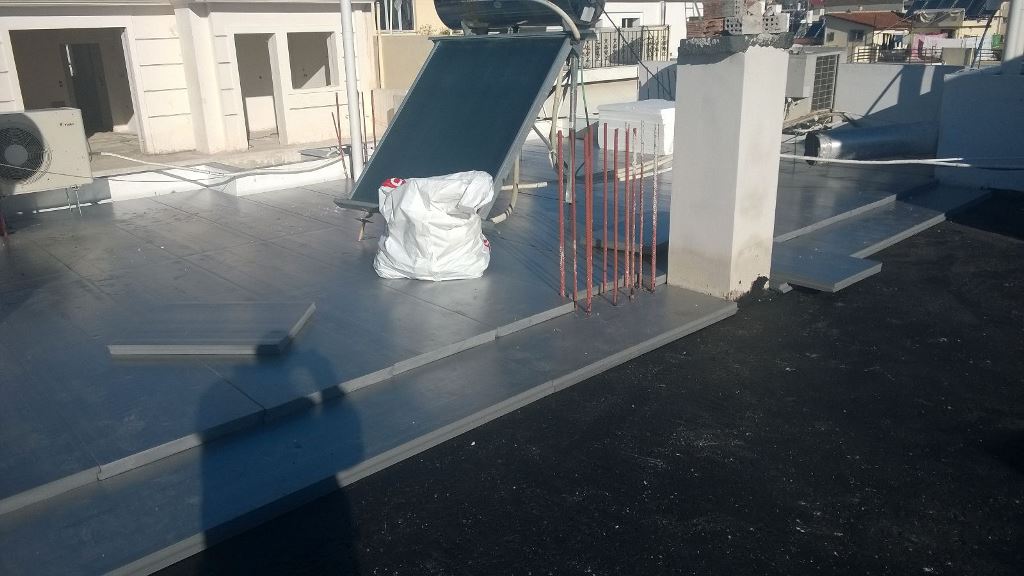 Θερμομόνωση Ταράτσας με Γραφιτούχα Πολυστερίνη